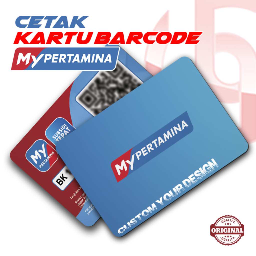 Jual Cetak Kartu Barcode MY PERTAMINA | Print UV | PVC Card | Custom Print | Shopee Indonesia