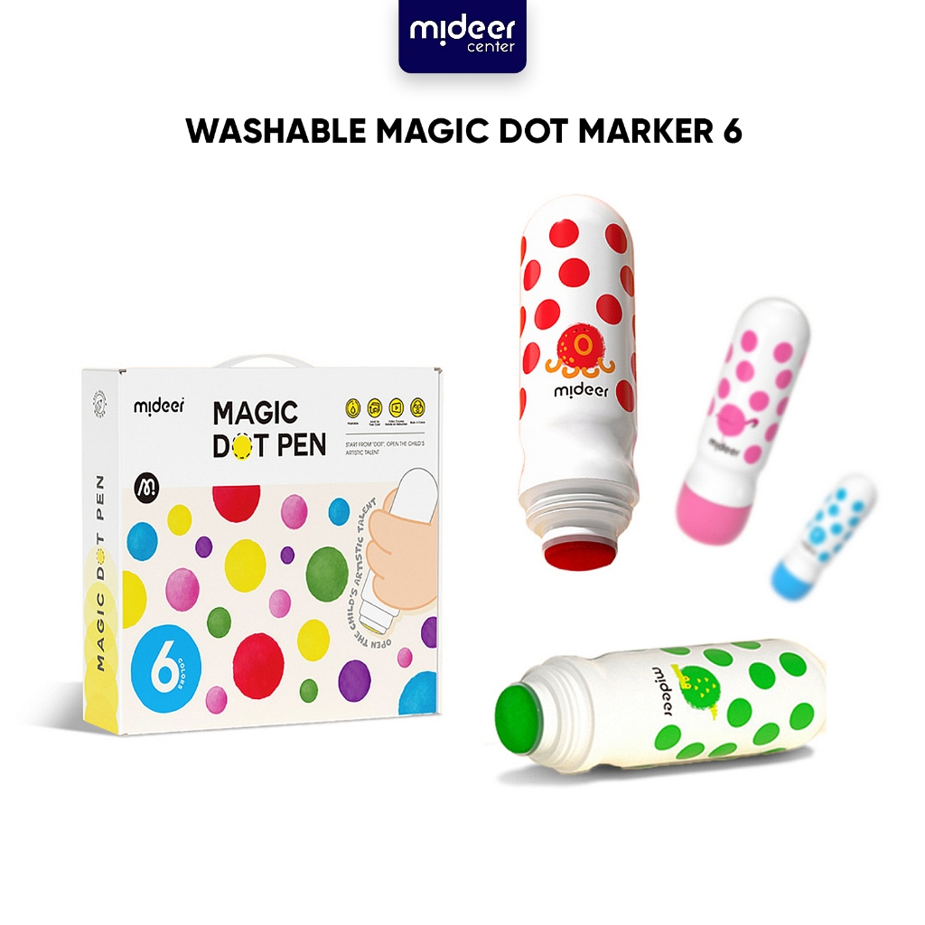 Jual Mideer Magic Dot Marker Mainan Edukasi Anak Spidol Bulat Titik ...