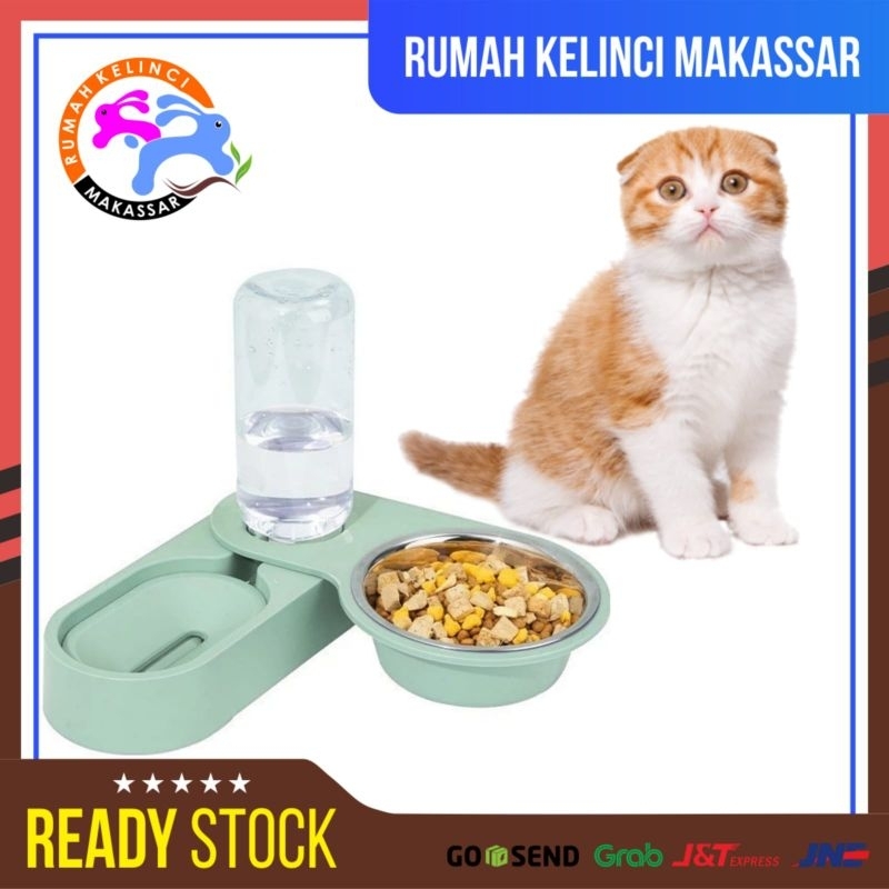 Jual PET DISPENSER Kucing Wadah Tempat Makan Sudut Kucing Dispenser ...