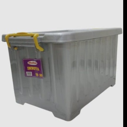 Jual Box Container 30 liter Abu dengan Roda Tebal Kokoh Innova SB 30 ...