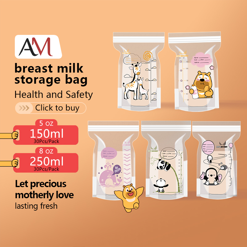 Jual 30PCS 150ml/250ml Kantong ASI Breast Milk Plastik Asi Double Lock ...