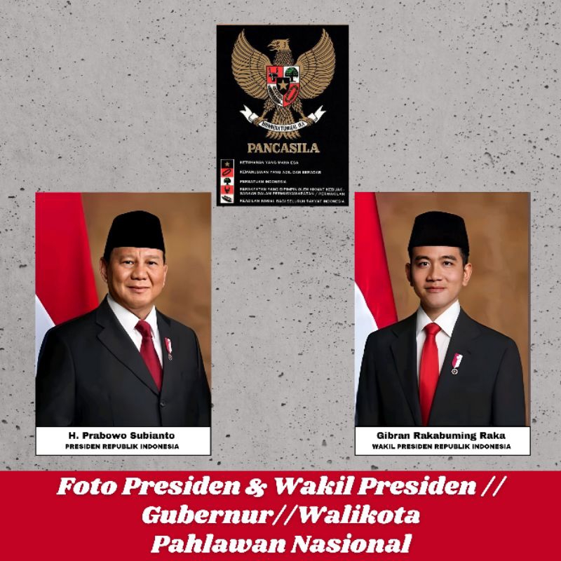 Jual Cetak Foto Presiden Prabowo Gibran Bingkai Papan Mdf | Shopee Indonesia