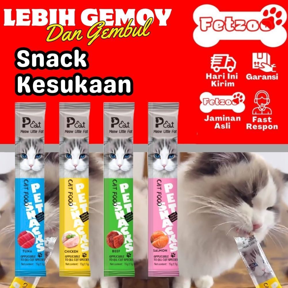 Jual Meow Snack Kucing Makanan Kucing Basah Batang Pet Snack Cat Stick ...