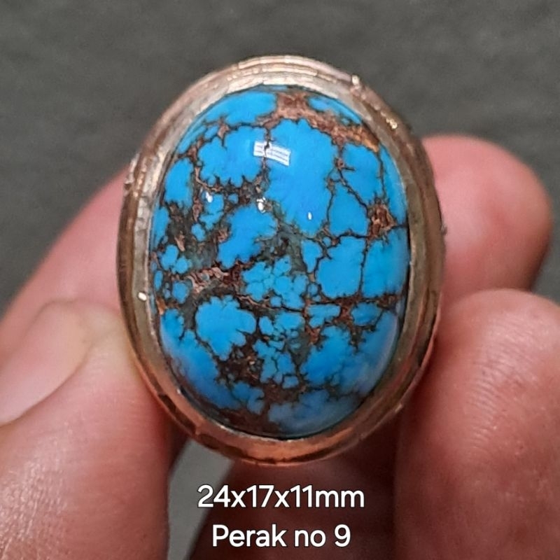Jual CINCIN PERAK 8 PIRUS MESIR URAT MERAH FANCY BLUE MOTIF UNIK ELEGAN ...