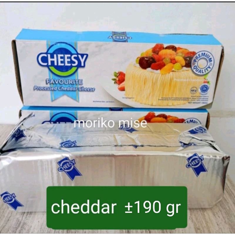 Jual [500 gr SHARE PACK] CHEDDAR CHEESY FAVOURITE BLOCK / ANCHOR keju ...