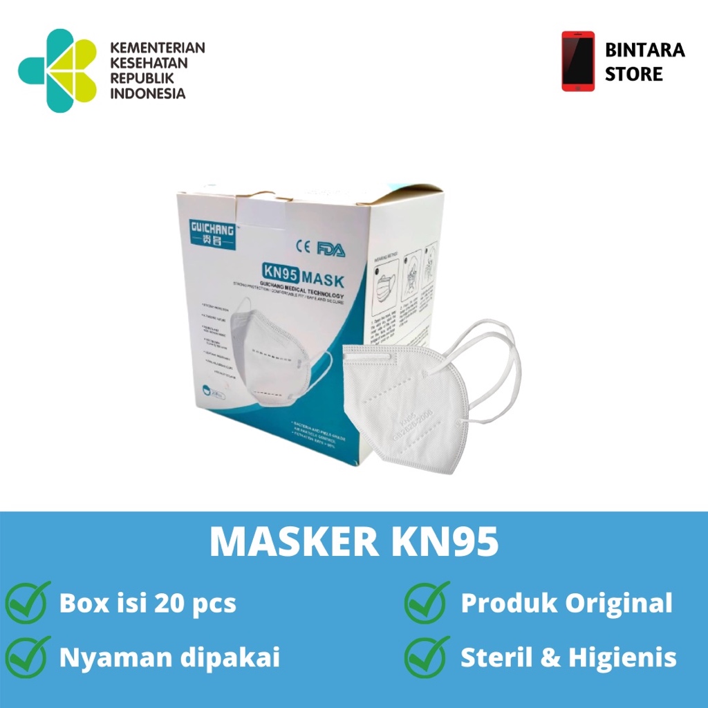 Jual MASKER KN95 Isi 50 Pcs 5Ply Box Earloop Disposable | Shopee Indonesia