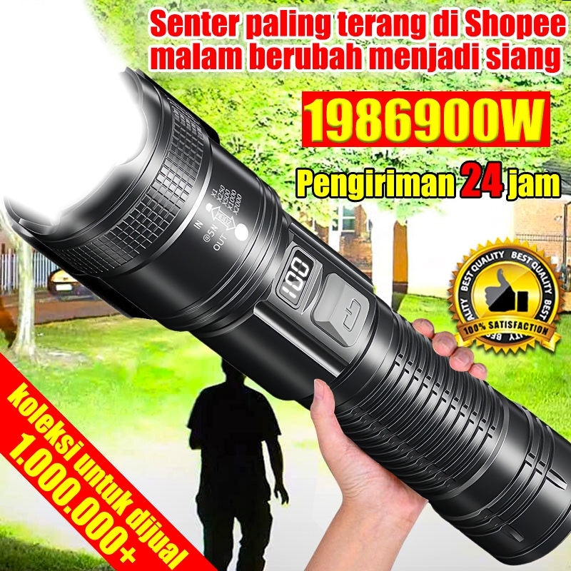 Jual 【Grade Militer Jerman Beli 1 Gratis 1 】senter jarak jauh 10KM ...