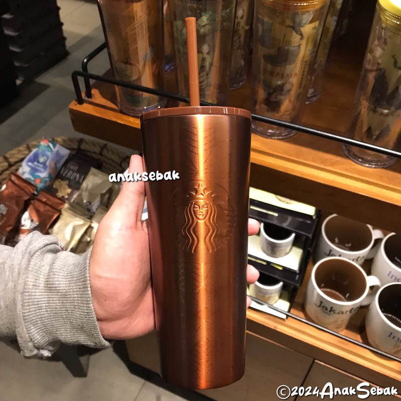 Jual Starbucks Stainless Cold Cup Copper 16oz Classic Core 2021 Edition ...