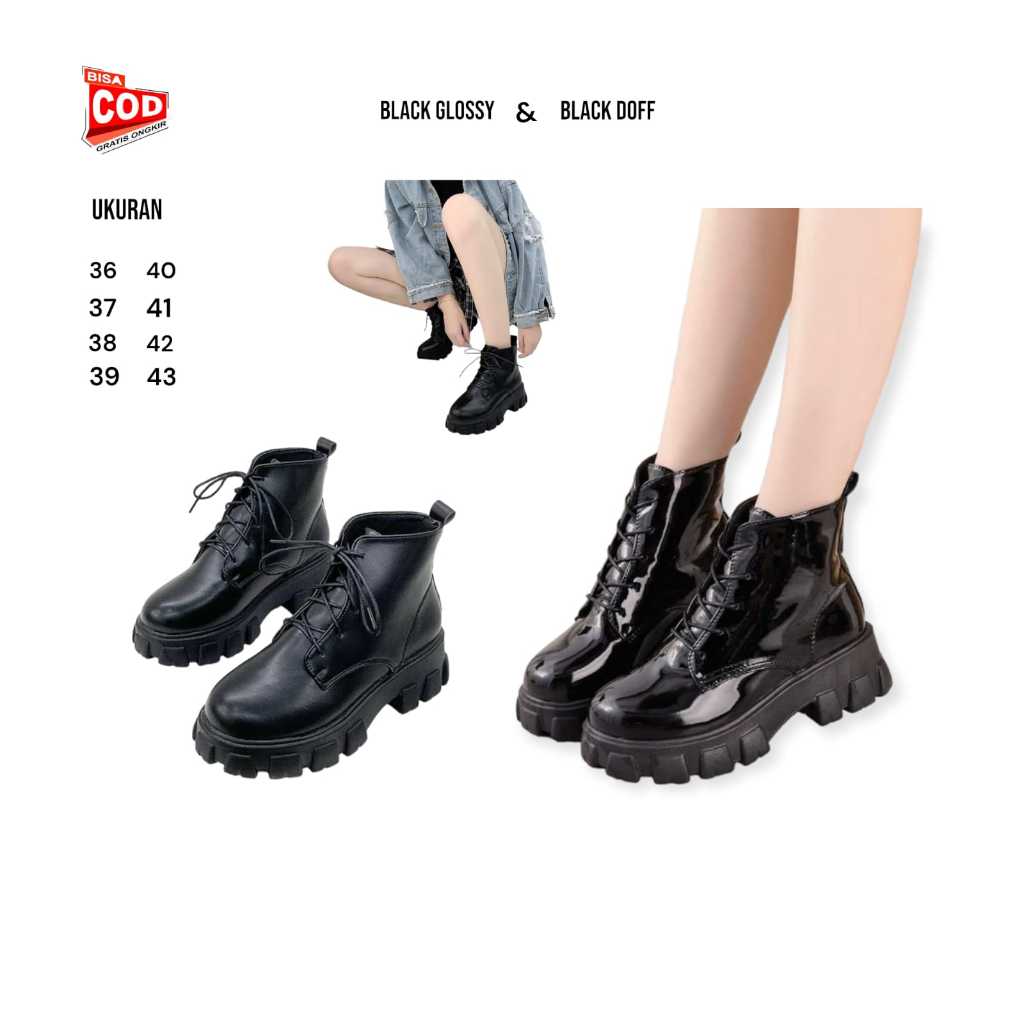 Jual Sepatu Docmart Wanita Boots Fashion Wanita Korean Style Premium ...