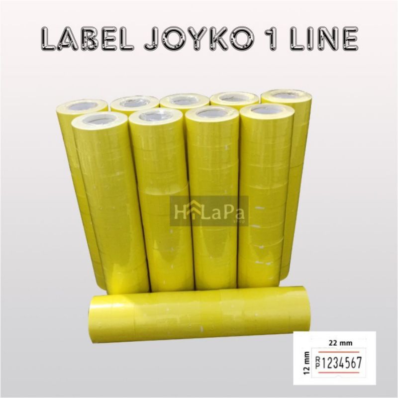 Jual Label Harga Kuning 1 line bisa untuk hand label Joyko / Sticker ...