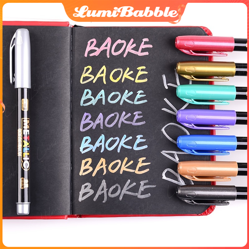 Jual BAOKE Pena Spidol Akrilik untuk Kaca Batu Keramik 8 Warna/Set ...