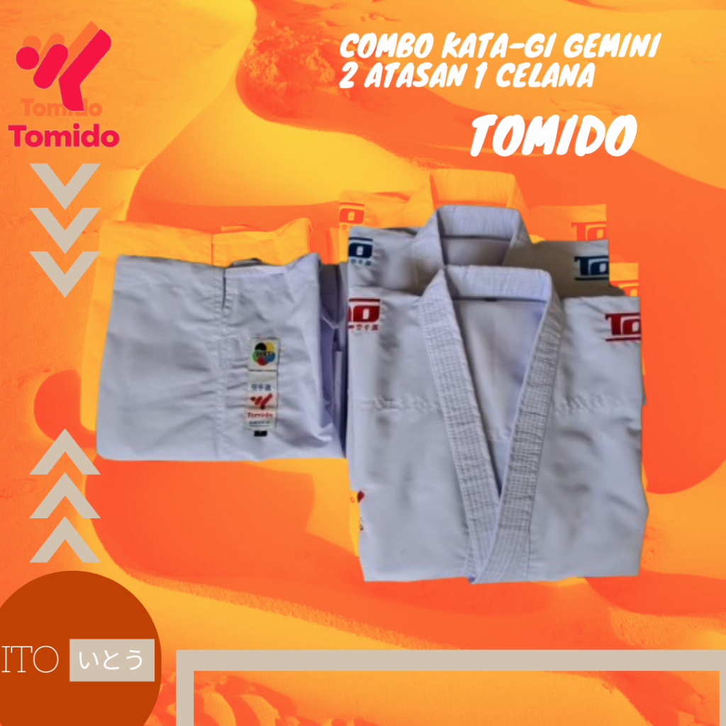 Jual Karate-gi (baju karate) Paket 2in1 Gemini Kata Combo Tomido Bordir ...