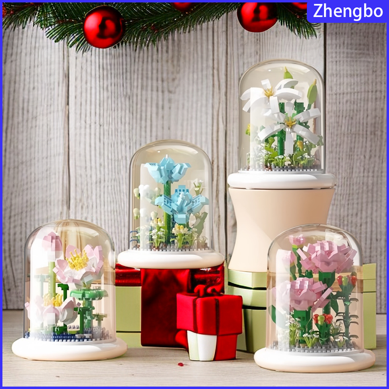 Jual Zhengbo Mainan Buket Bunga LED menerangi penutup transparan Nano ...