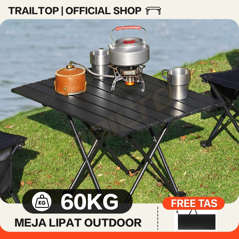 Jual TrailTop Meja Lipat Outdoor Baja Karbon Meja Camping Lipat Kursi ...