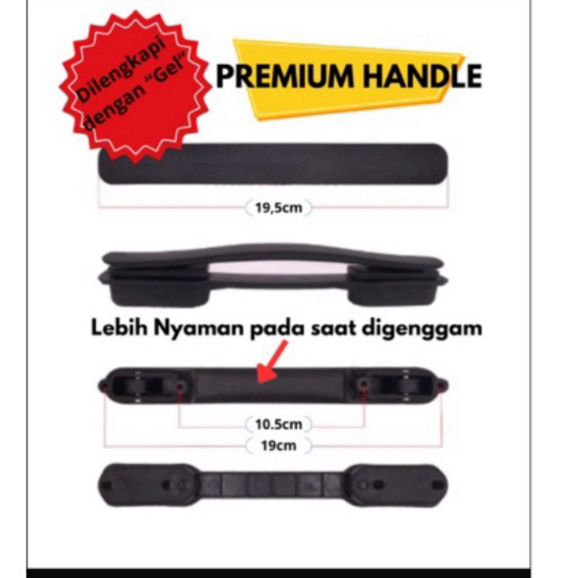 Jual Handle Koper Lojel Bagasi Premium 19,5cm | Shopee Indonesia