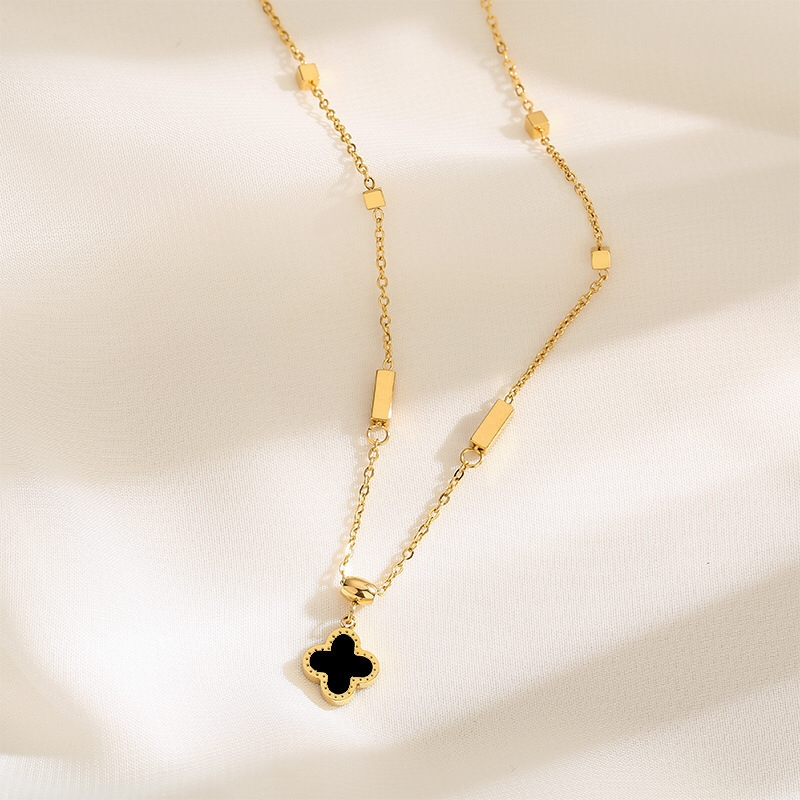 Jual [ Bayar Ditempat ] Kalung Wanita Titanium Anti Karat Liontin Bunga ...