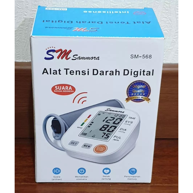 Jual Alat Tensi Darah Digital Sammora SM-568 / Tensimeter Lengan ...