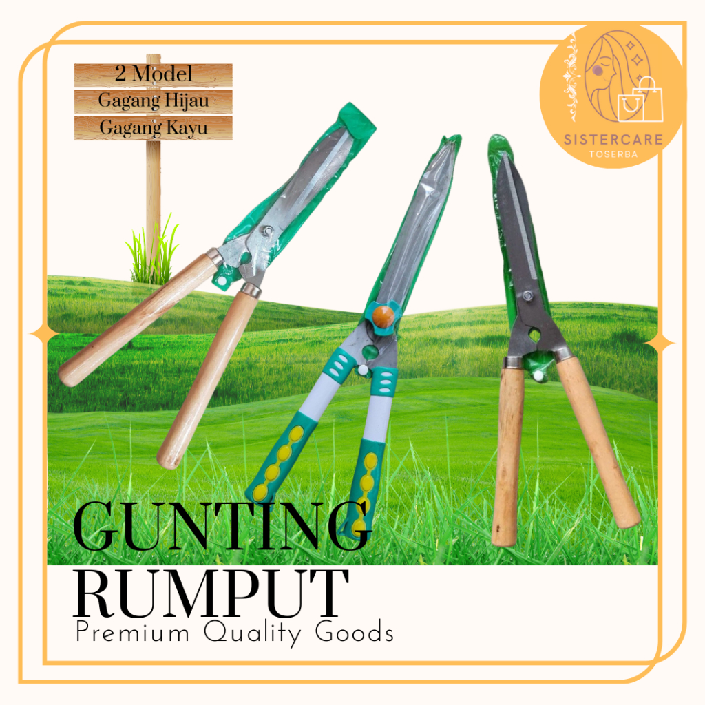 Jual [SISTERCARE] PROMO Gunting Rumput Super Tajam 48CM Pegangan Karet ...