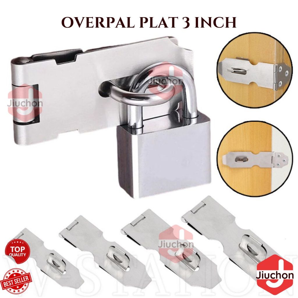 Jual JIUCHON Overpal Plat 3 Inch / Kait Cantelan Grendel Kunci Gembok ...