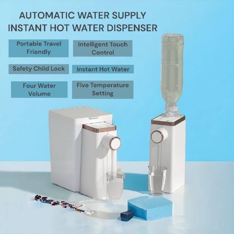 Jual Dispenser Air Panas Instan Mini Travel Galon Botol / Instant Hot ...