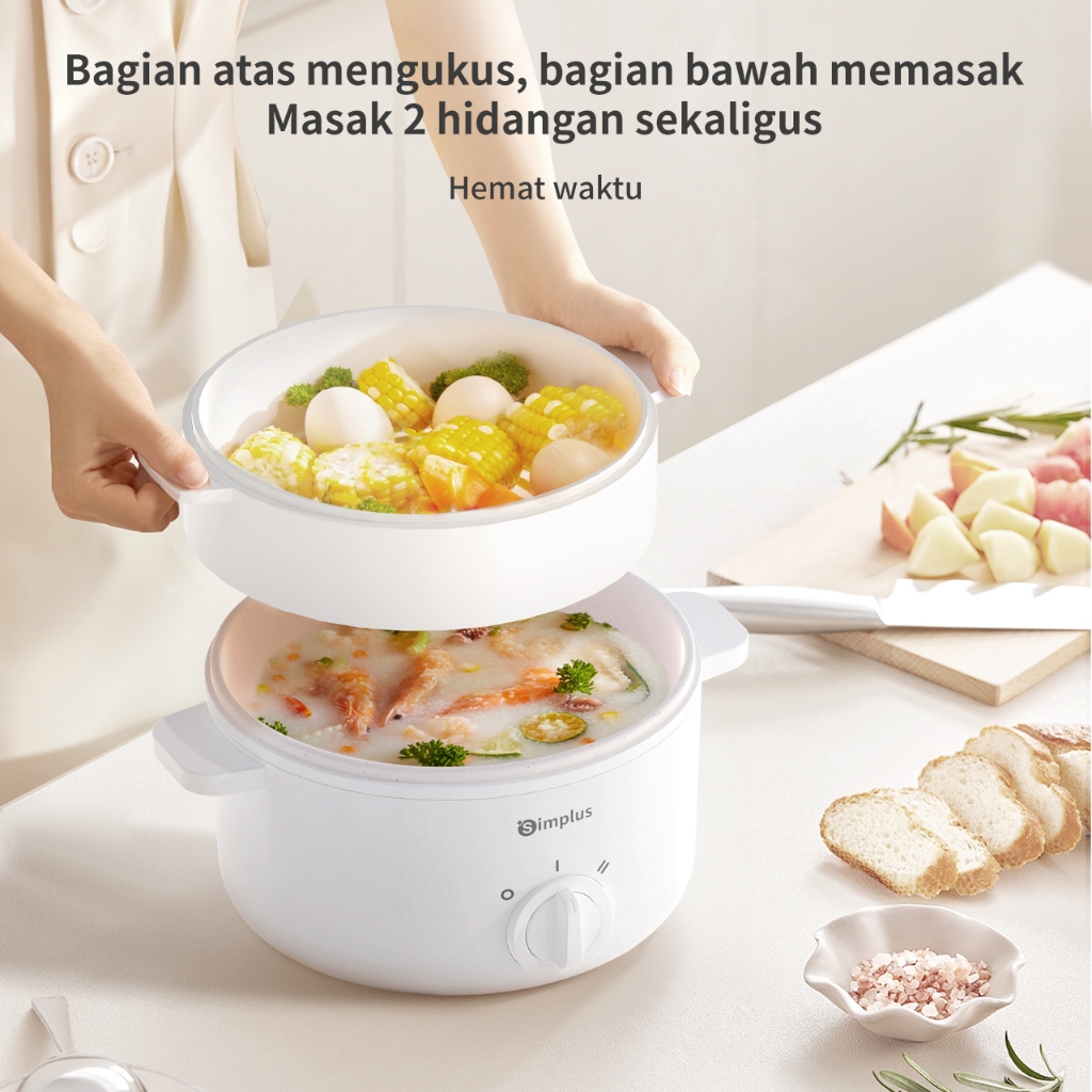 Jual Simplus Panci Listrik 1.5L Multifungsi Pengukus Anti Lengket ...