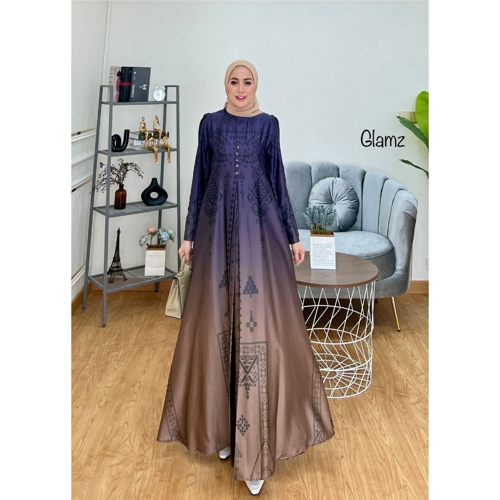 Jual GAMIS MAHIKA DAN NAILA BY GLAMZ ARMANI SILK JAGUARD OMBRE MODEL ...