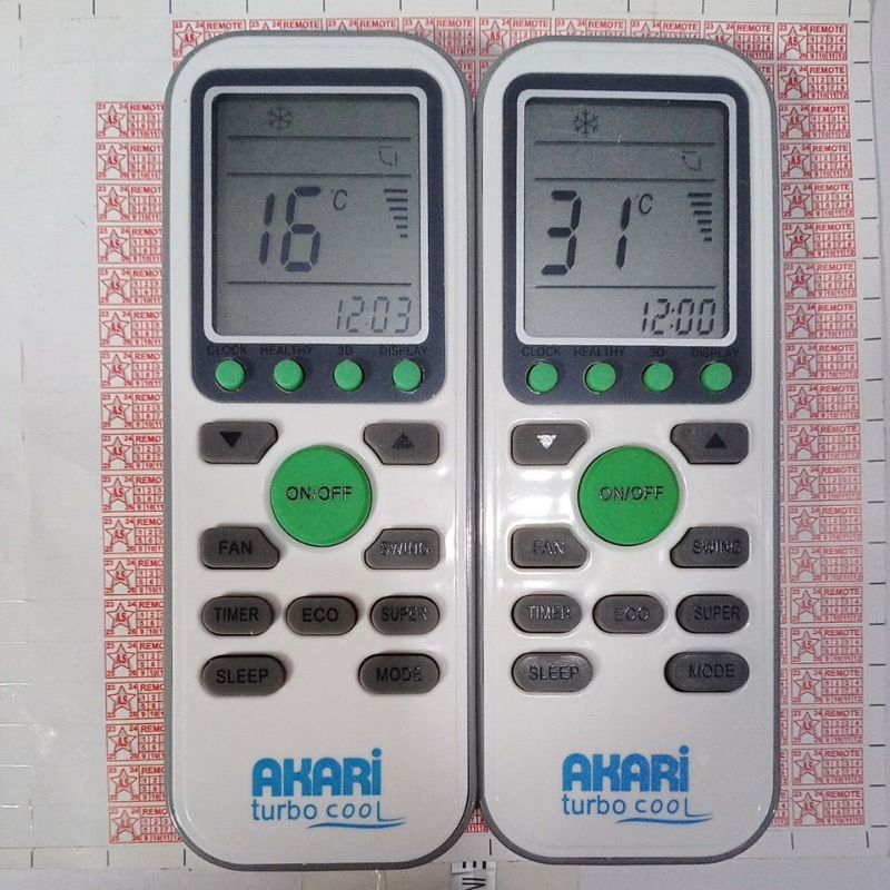 Jual REMOT REMOTE AC AKARI TURBO COOL ORIGINAL ASLI KW | Shopee Indonesia