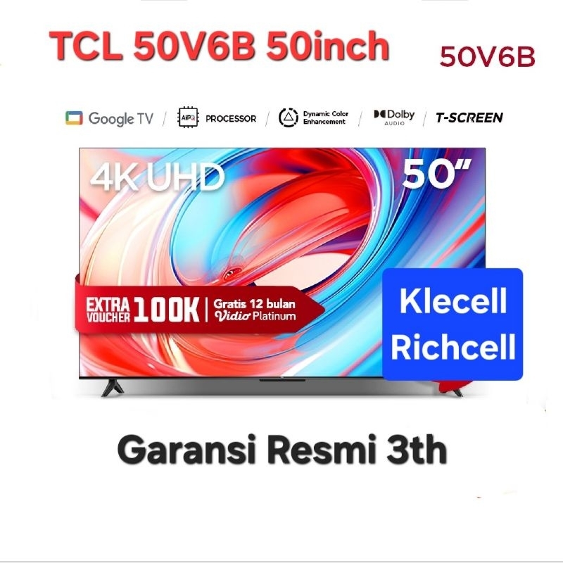 Jual TCL 50V6B Smart TV - 50 Inch - V6B Series ( Model: 50V6B) - 4K UHD ...