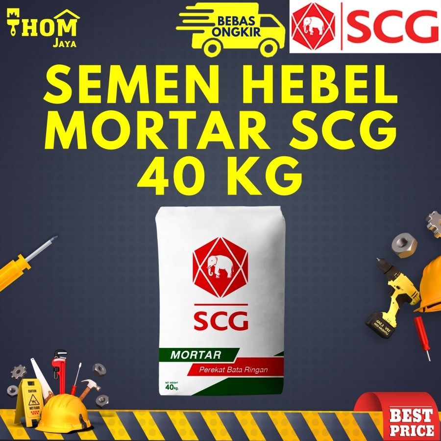 Jual PEREKAT BATA RINGAN ( MORTAR ) / SEMEN HEBEL - 40 KG - SCG | Shopee Indonesia
