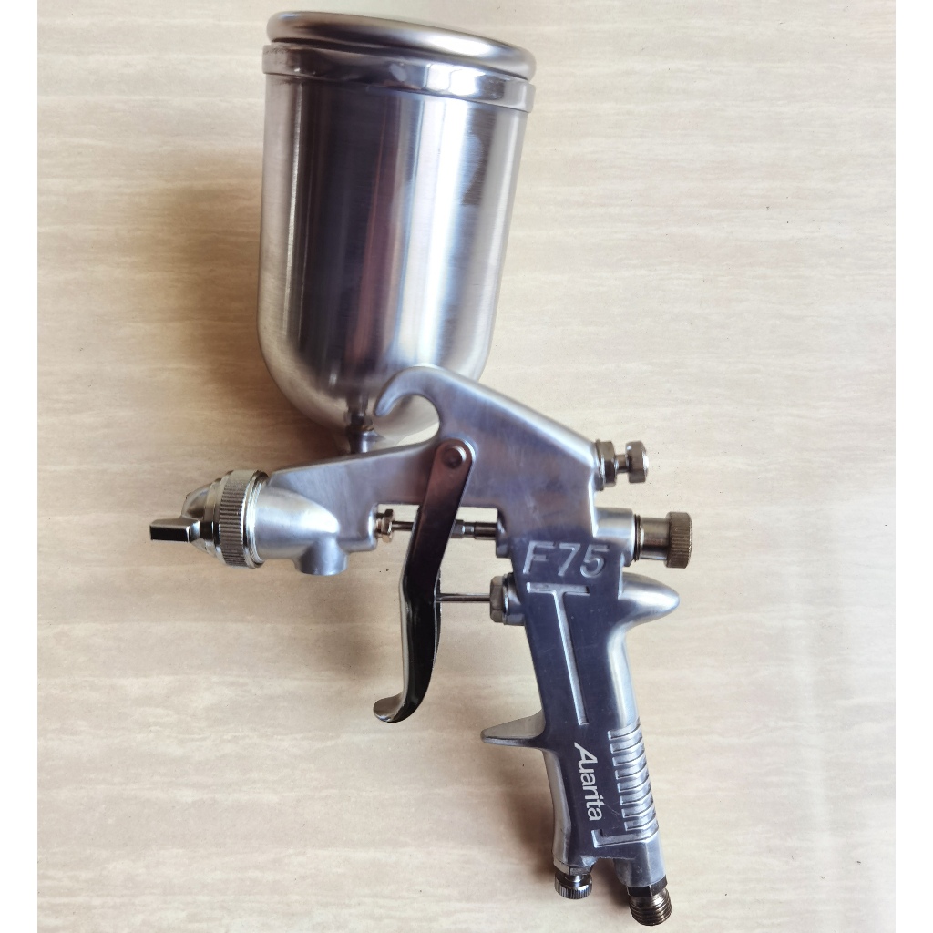 Jual Auarita F-75 Spray Gun 1.5mm Nozzle with Cup Silver Handle ...