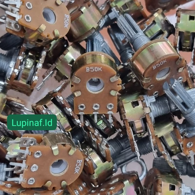 Jual POTENSIO CP STEREO 50K 100K RRT KAKI 6 AS PANJANG 20MM | Shopee ...