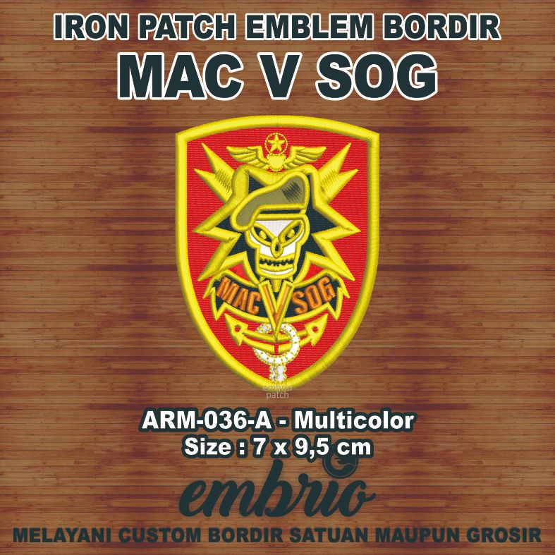 Jual ARM-036-A Patch MAC V SOG Military Assistance Command Vietnam ...