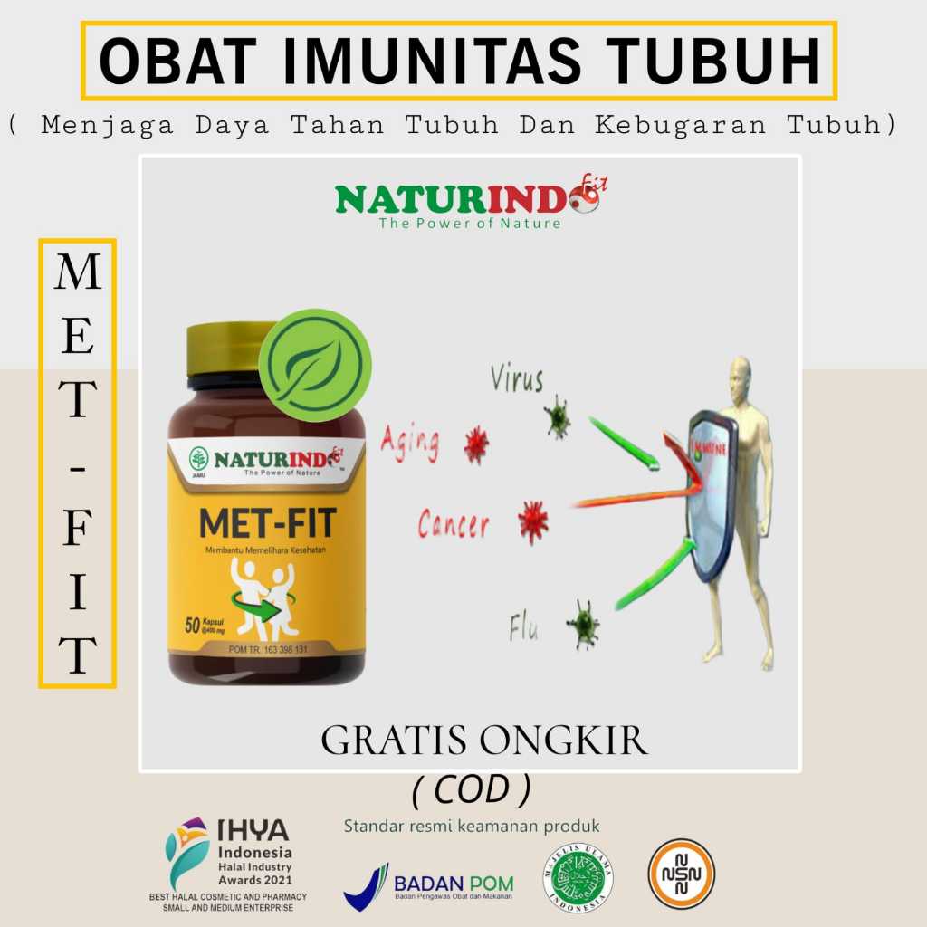 Jual Jamu Daya Tahan Tubuh Obat Imun Booster Met Fit Naturindo | Shopee ...