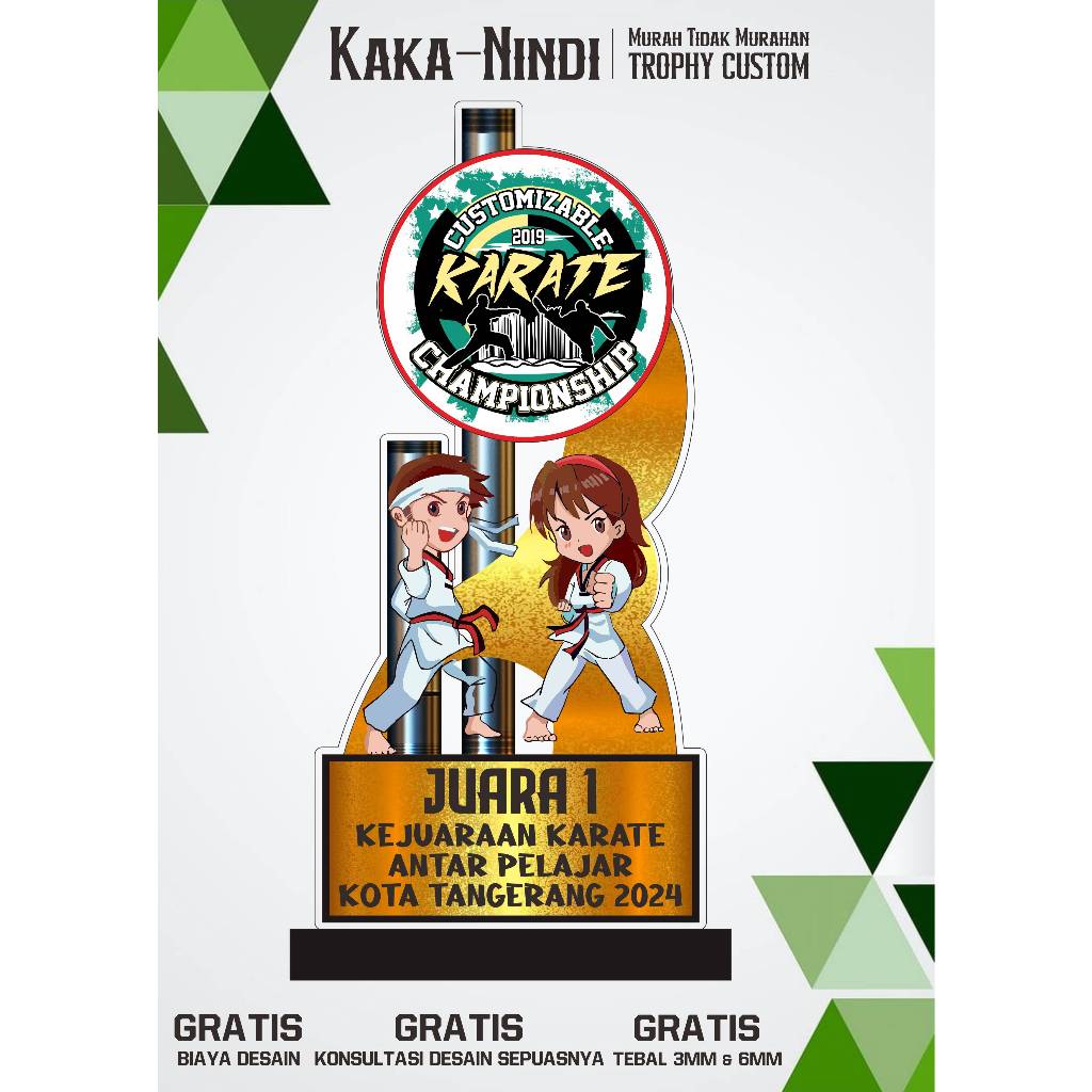 Jual Trophy Pencak Silat/Piala Pencak Silat/Plakat Pencak Silat/Bahan ...