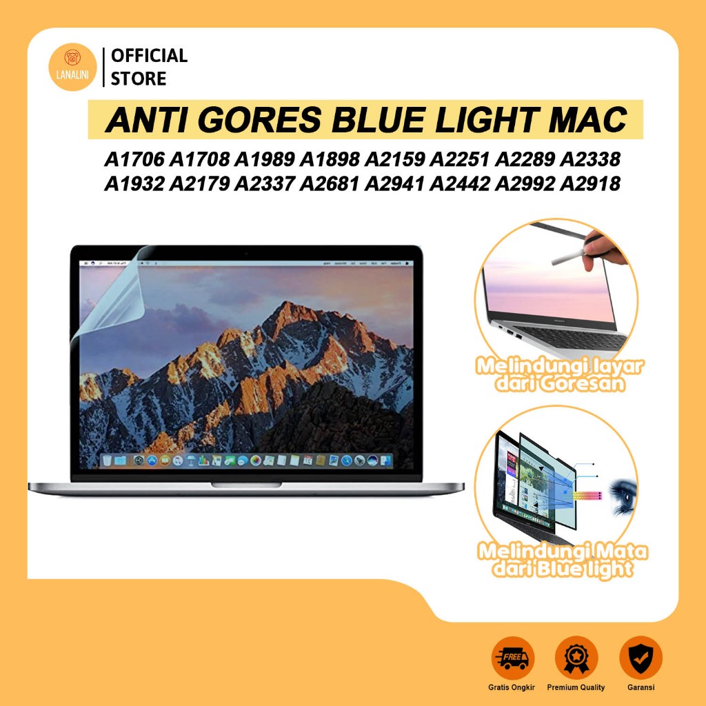 Jual Anti Gores Pelindung Layar Screen Guard Anti Anti Blue Ray Blueray ...