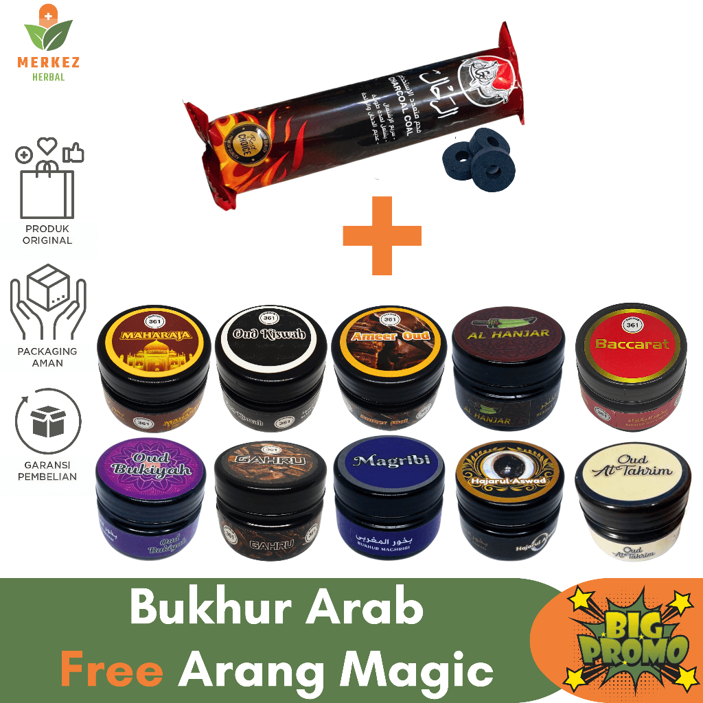 Jual Paket Buhur Bukhur Bakhoor Arab Wewangian Beragam Varian Hajar ...