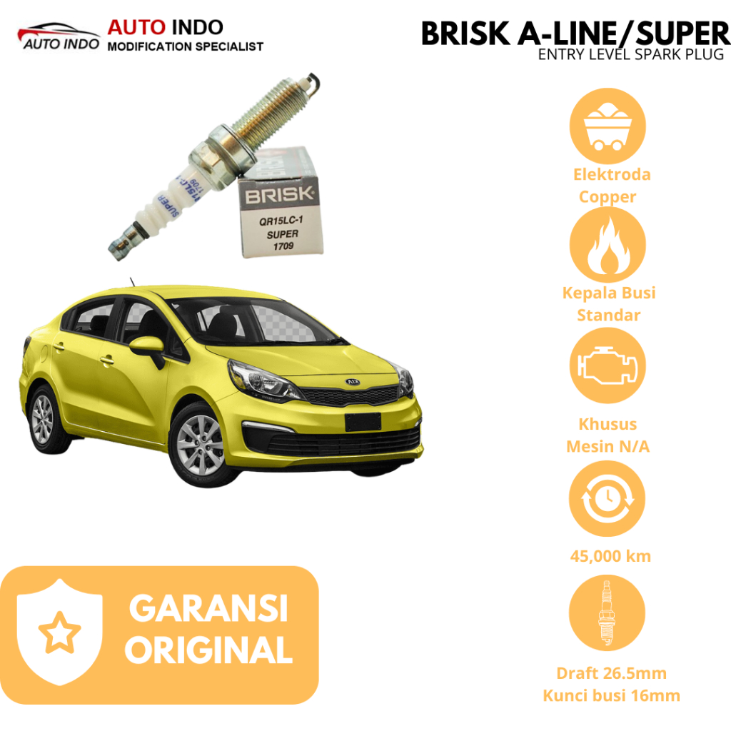 Jual Busi Mobil Brisk Super QR15LC-1 untuk Kia Rio | Shopee Indonesia