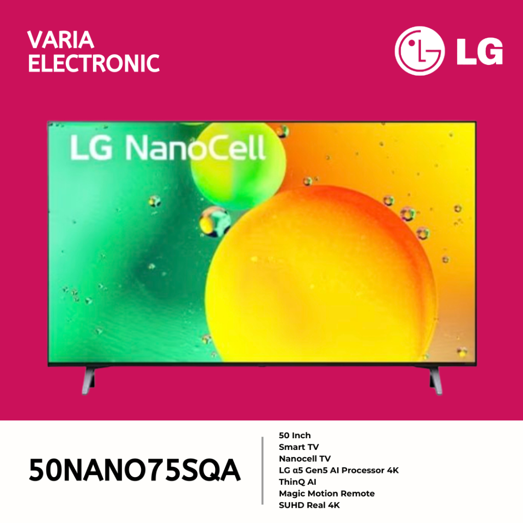 Jual LED TV LG 50 Inch 50NANO75SQA 4K UHD Smart TV | Shopee Indonesia