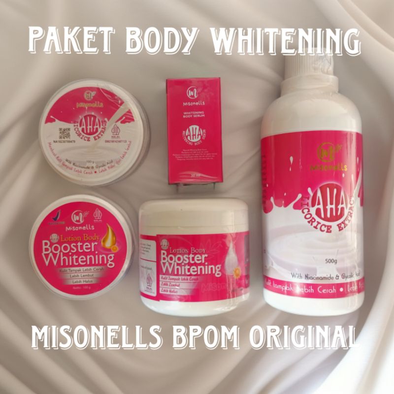 Jual MISONELLS BPOM BLEACHING BADAN AHA BODY SERUM LOTION BOOSTER WHITENING BODY PEMUTIH BADAN ...