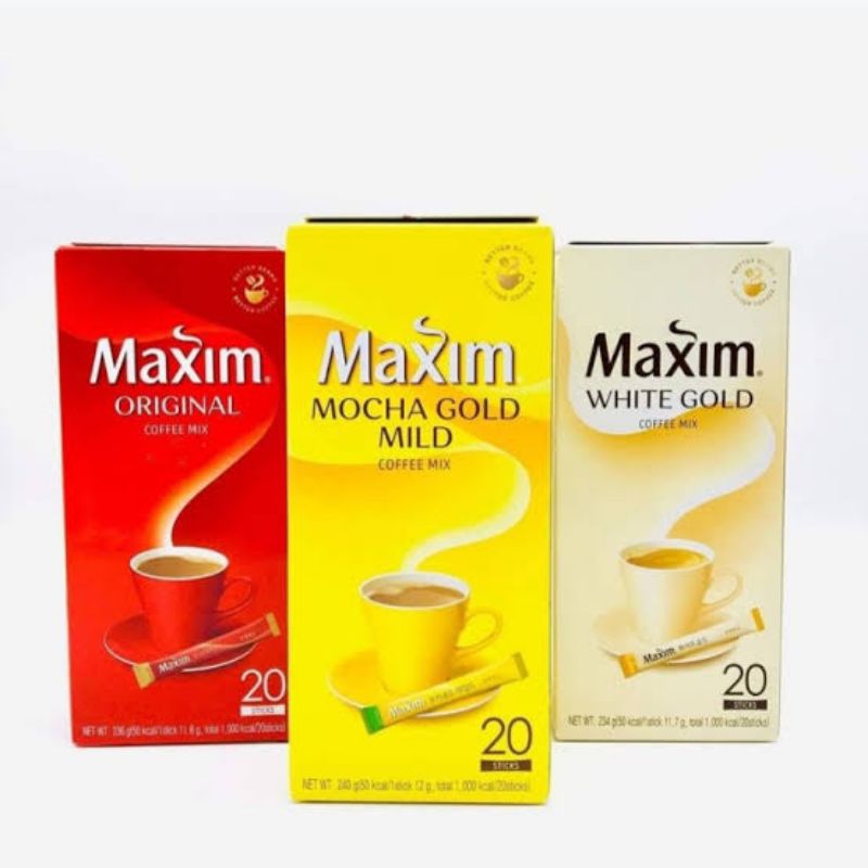 Jual Kopi Maxim Coffee Mix Korea Original , Mocha Gold , White Gold ...