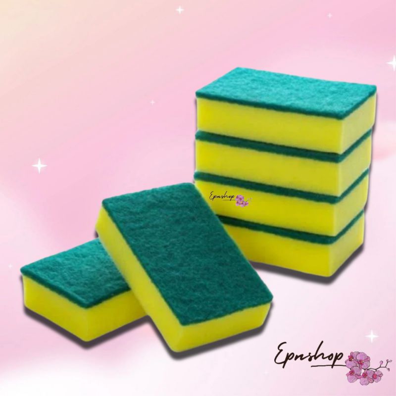 Jual SPONS CUCI PIRING KUNING HIJAU 2 SISI / SPONS CUCI PIRING | Shopee ...