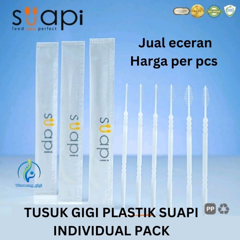 Jual Tusuk Gigi Toothpick Plastik Brush SUAPI Individual Pack Jual ...