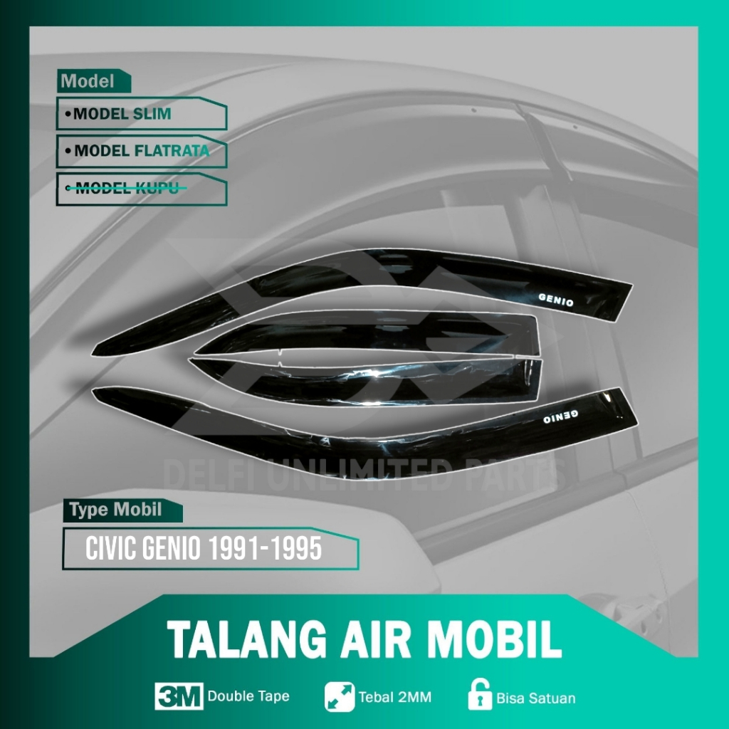 Jual Talang Air Mobil Satuan Honda Civic Genio 1991-1995 Model Flatrata ...