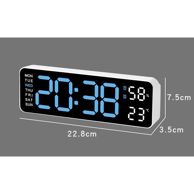 Jual Jam Dinding Digital LED Tampilan Tanggal Suhu Dekorasi /Jam ...