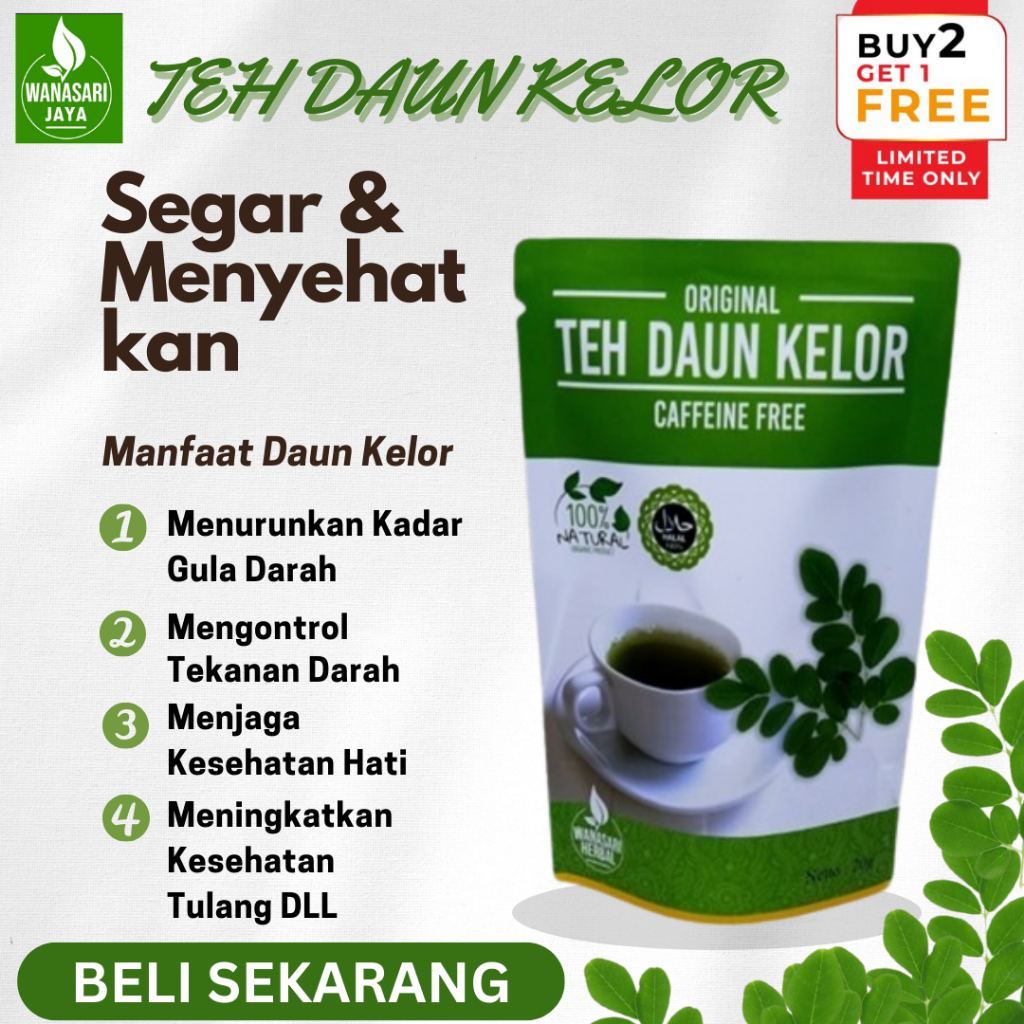 Jual TEH DAUN KELOR CELUP MURNI 100% ALAMI & HALAL MUI EKSTRAK DAUN KELOR KERING BUBUK DAUN ...