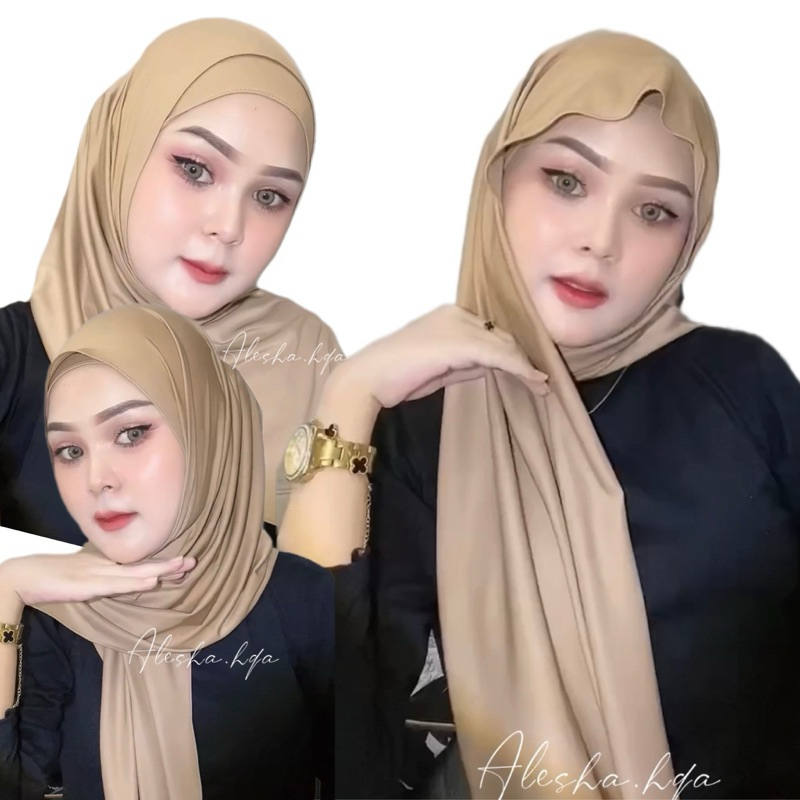 Jual READY Pashmina kaos Jersey Meleyot Inner Bando Oval Bisa 3Gaya ...