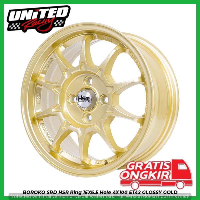 Jual VELG RACING CE28 RING 15 HSR BOROKO SRD GOLD R15 MOBIL AYLA AGYA CALYA R15 PCD 4X100 ...