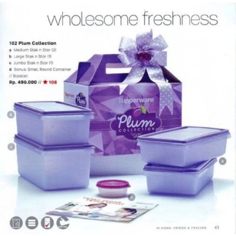 Jual TUPPERWARE 100% ORI Plum Collection Set | Shopee Indonesia