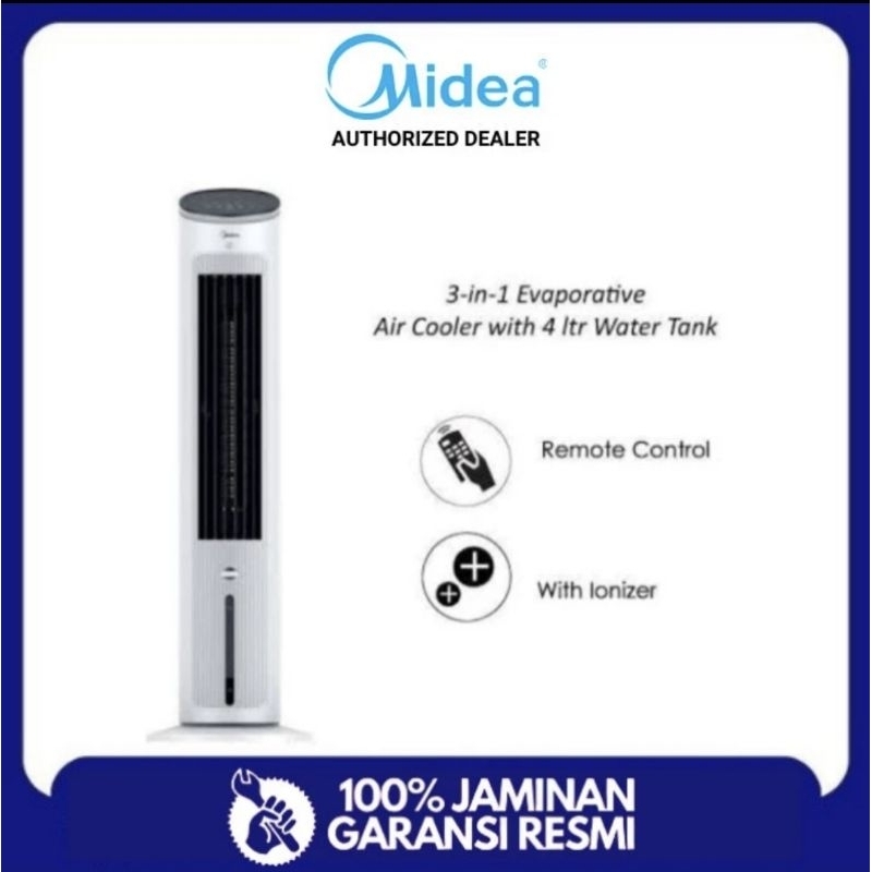 Jual Midea Tower Fan Air Cooler 3in1 Ionizer Diffuser MAC400R0APW-A ...