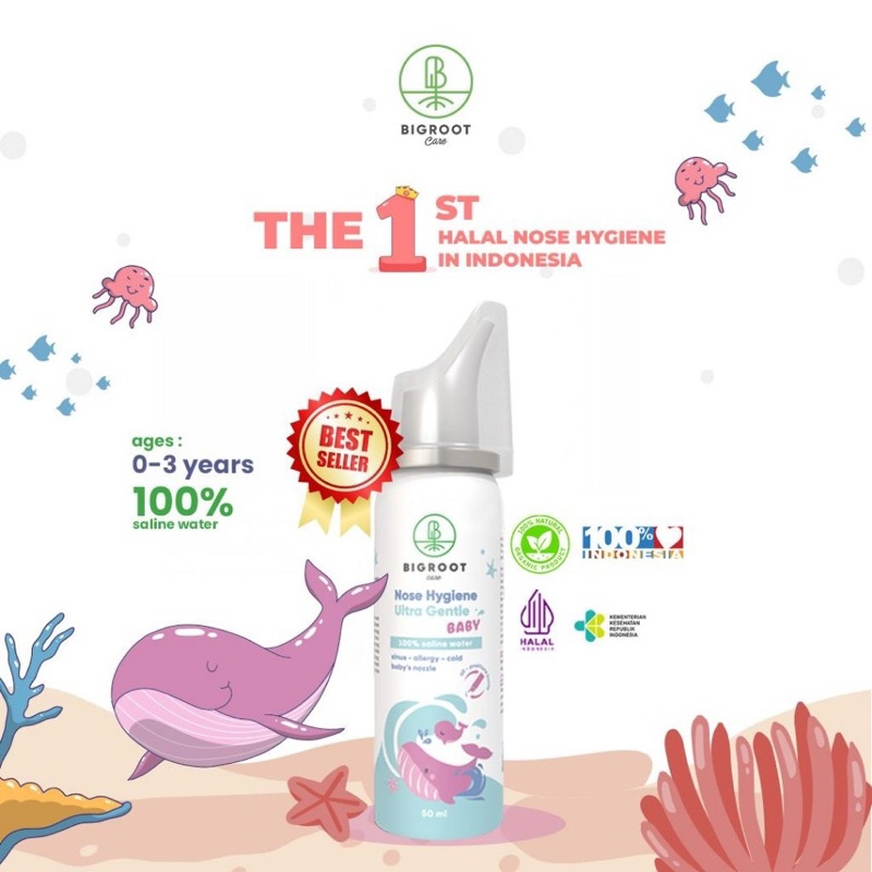 Jual BIGROOT Care Nose Hygiene Ultra Gentle Baby Nasal Spray 50ml ...